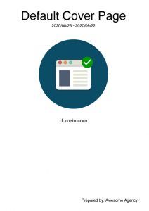How to customize the cover page image on your web agency client reports